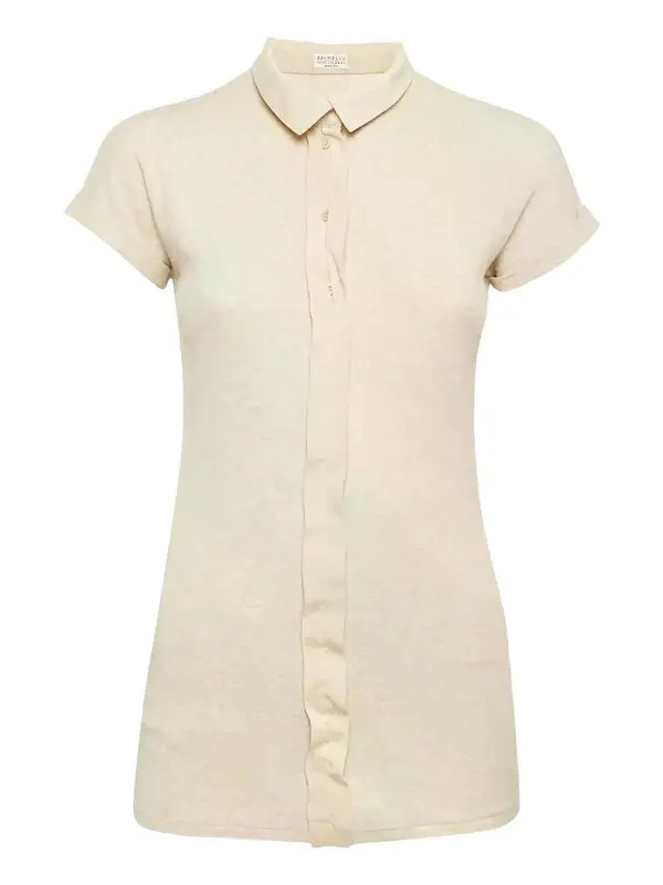 Brunello Cucinelli Ribbed Top - Neutrals