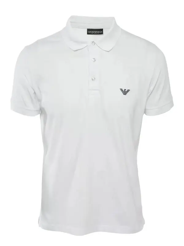 Emporio Armani Logo-embroidered Polo Shirt - White