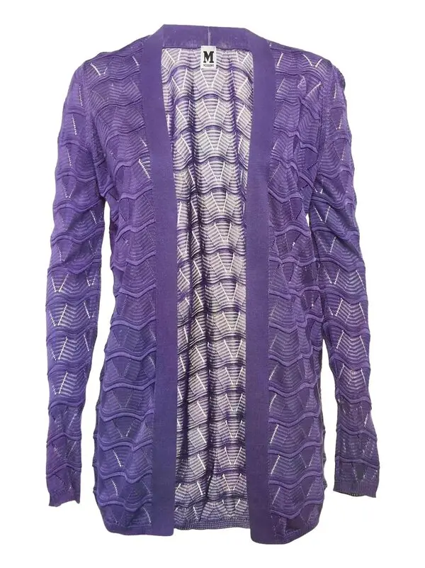 Missoni Chevron-knit Cardigan - Purple