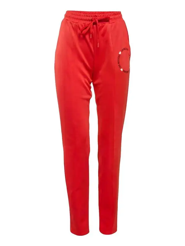 Moschino 2000s Logo-print Jersey Trousers - Red