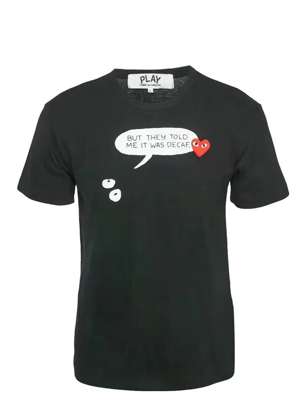 Comme Des Garçons 2000s Play Heart-print T-shirt - Black