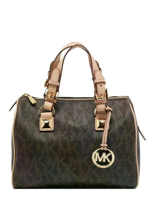 Michael Kors Grayson Monogram Coated-canvas Tote Bag - Brown