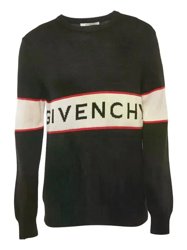 Givenchy Logo-intarsia Ribbed Sweater - Black