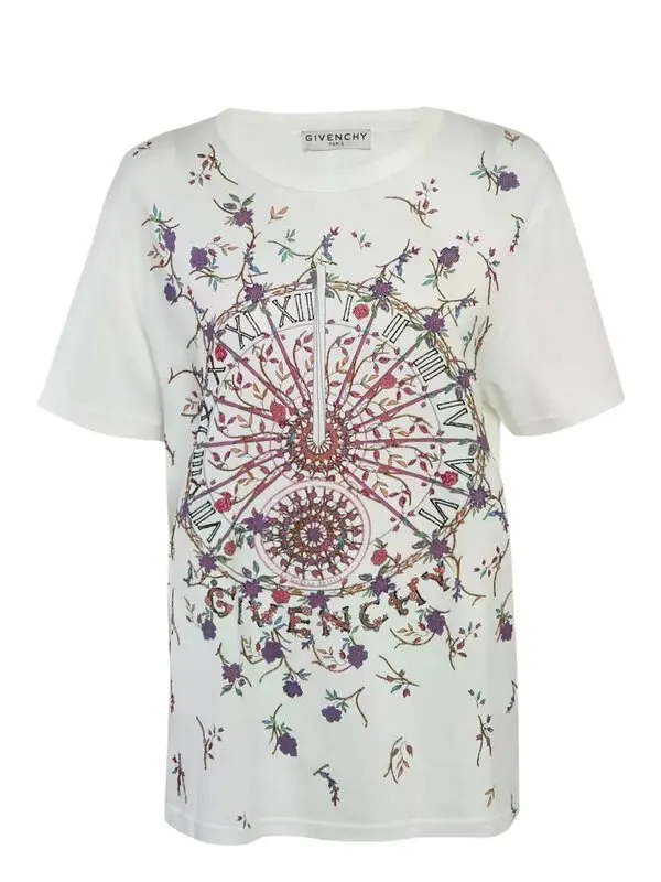 Givenchy Floral-print Crew-neck T-shirt - Yellow