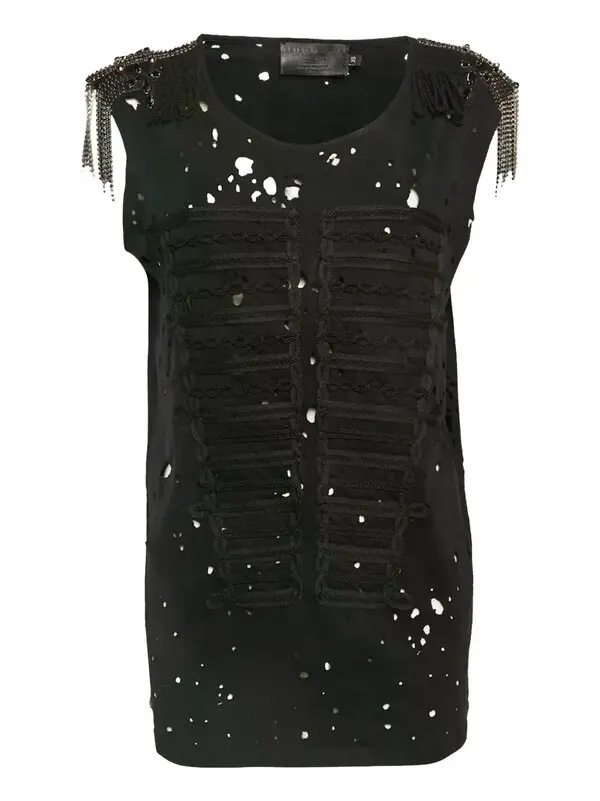 Philipp Plein Crystal-embellished Tank Top - Black