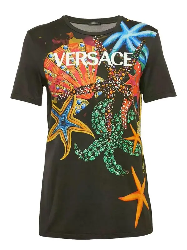 Versace Starfish-print T-shirt - Black