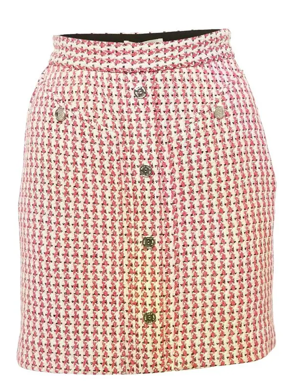 Maje Tweed Mini Skirt - Pink