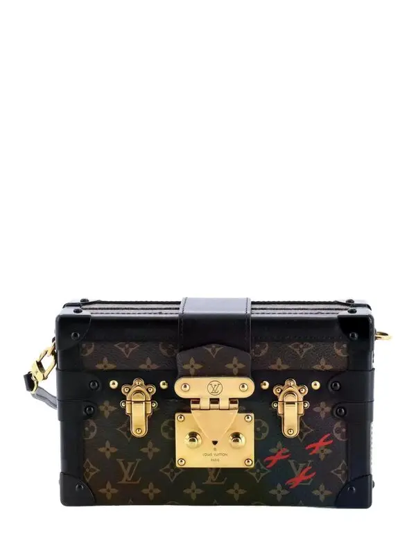 LOUIS VUITTON Petite Malle Monogram Canvas Clutch - Black