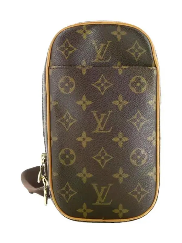 LOUIS VUITTON Pochette Gange Monogram Canvas Belt Bag - Brown
