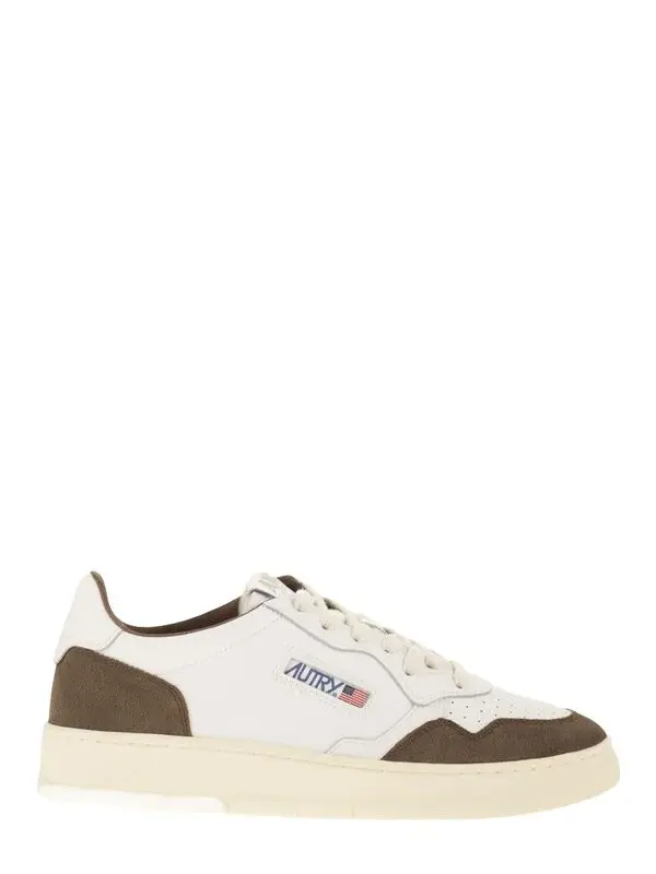 AUTRY Medalist Low Leather And Suede Sneakers - White