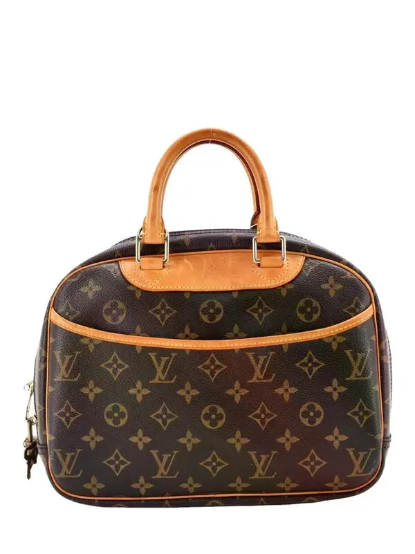 LOUIS VUITTON Trouville Handbag Monogram Canvas Satchel - Brown