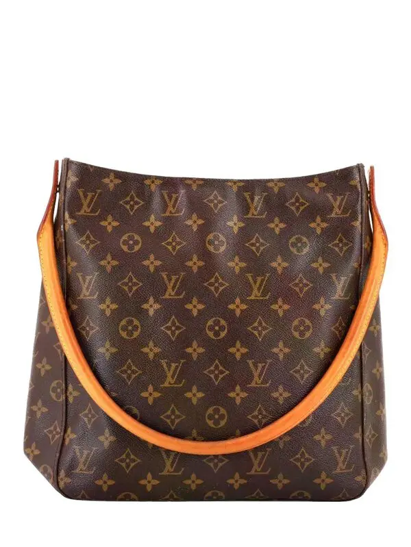 LOUIS VUITTON Looping Handbag Monogram Canvas Gm Shoulder Bag - Brown