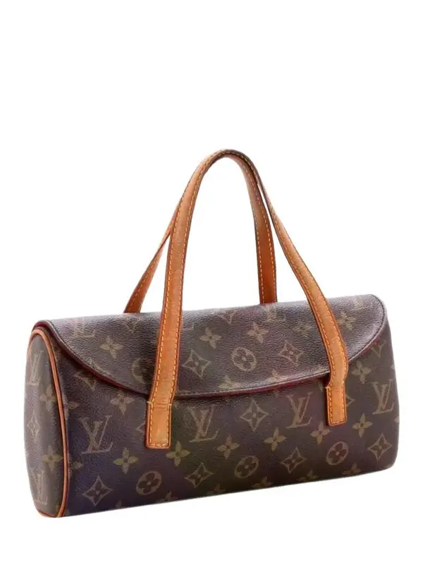 LOUIS VUITTON Sonatine Handbag Monogram Canvas Satchel - Brown