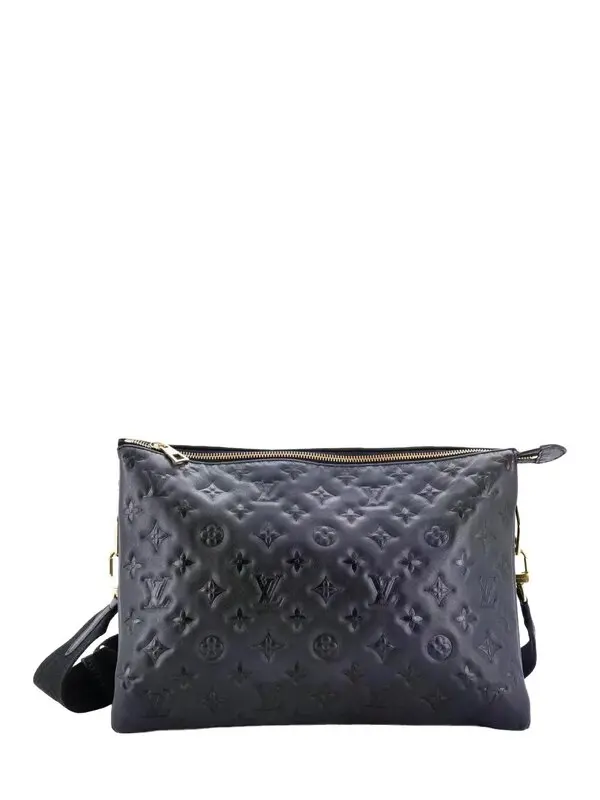 LOUIS VUITTON Coussin Mm Crossbody Bag Monogram Embossed Lambskin - Black