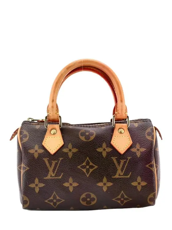 LOUIS VUITTON Speedy Mini Hl Handbag Monogram Canvas Satchel - Brown