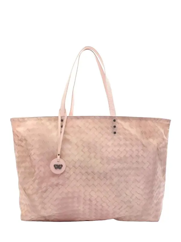 Bottega Veneta 2000's Woven Leather Tote Bag - Pink