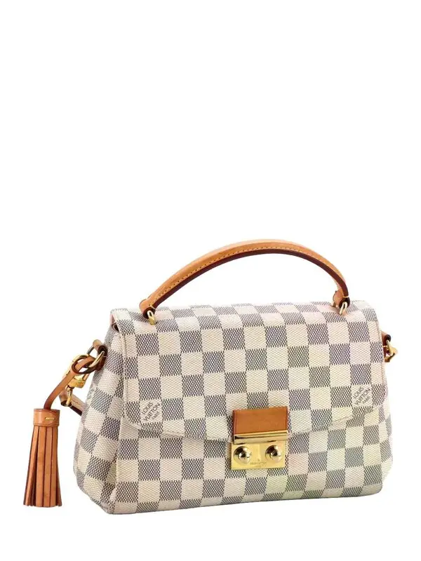 LOUIS VUITTON Croisette Damier Crossbody Bag - White
