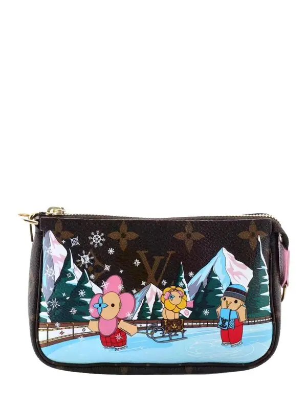 LOUIS VUITTON Limited Edition Vivienne Xmas Monogram Mini Clutch - Brown