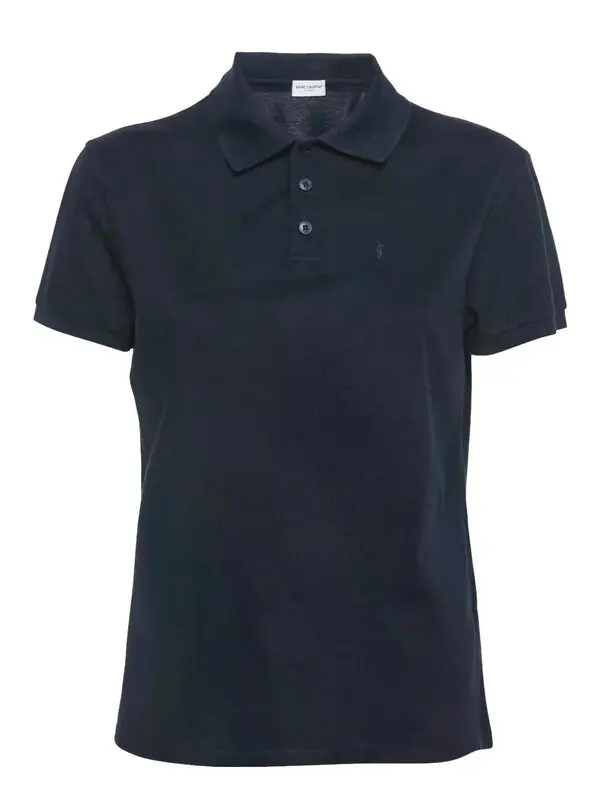 Saint Laurent Cotton Polo Shirt - Blue