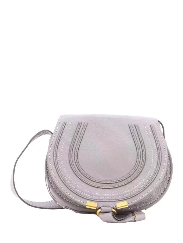Chloé Marcie Leather Mini Crossbody Bag - Grey