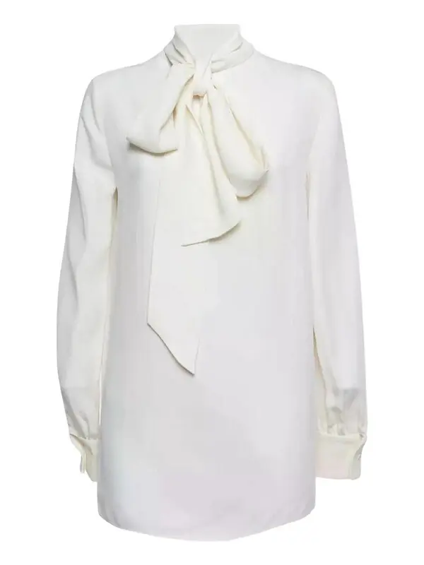 Valentino Garavani Tie-neck Silk Blouse - White