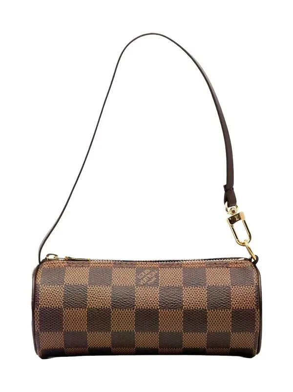 LOUIS VUITTON 1990-2010 Damier Ebene Papillon Pochette Handbag - Brown