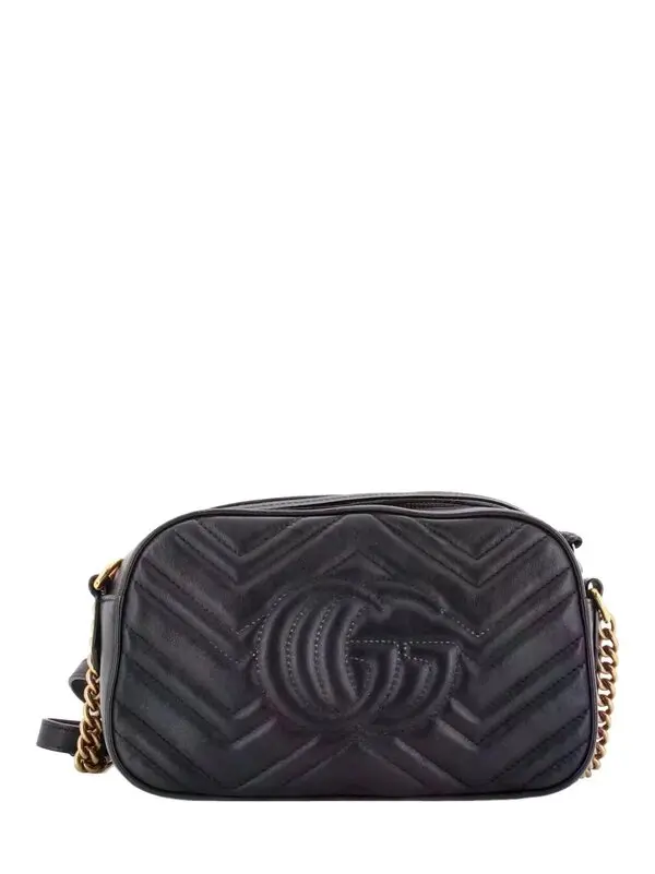 Gucci Gg Marmont Embellished Shoulder Bag - Black