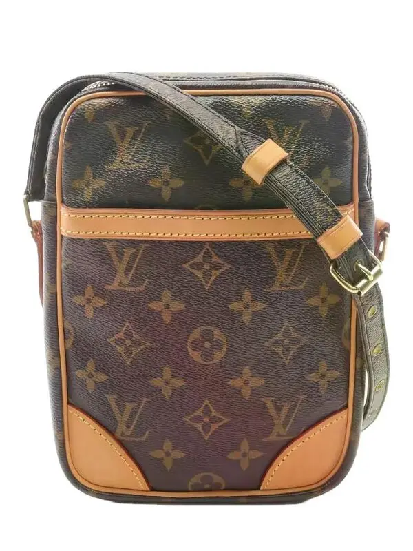LOUIS VUITTON 2004 Danube Monogram Crossbody Bag - Brown