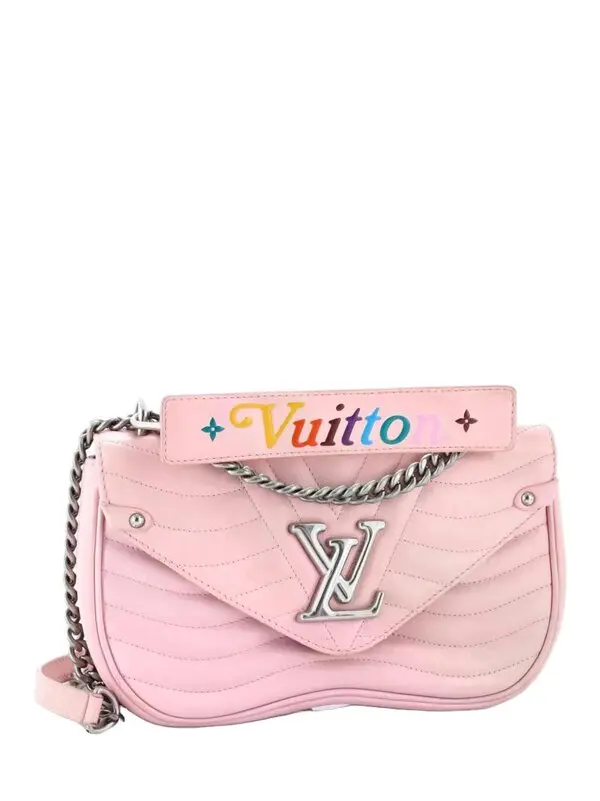 LOUIS VUITTON New Wave Chain Bag Quilted Leather Mm - Pink