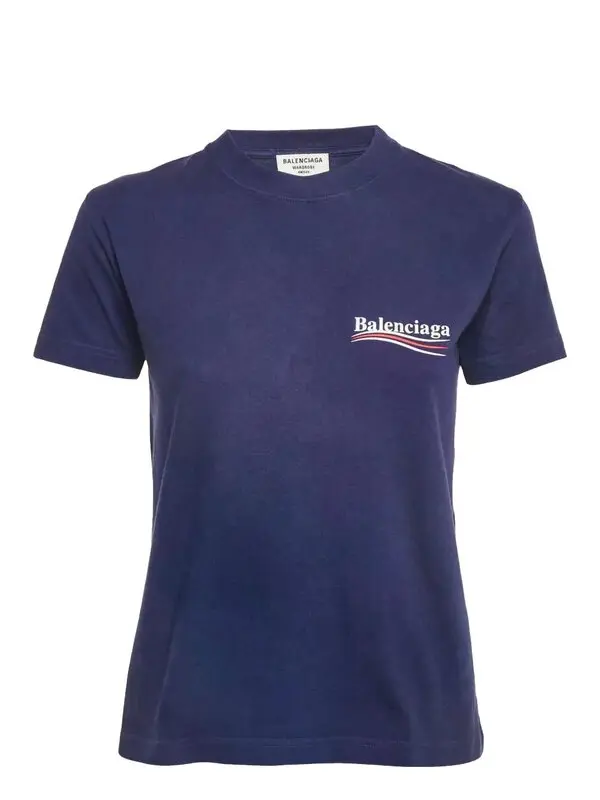 Balenciaga 2020s Logo-print T-shirt - Blue