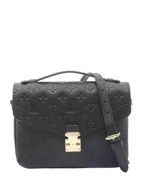 LOUIS VUITTON 2020 Metis Mm Monogram Embossed Tote - Black