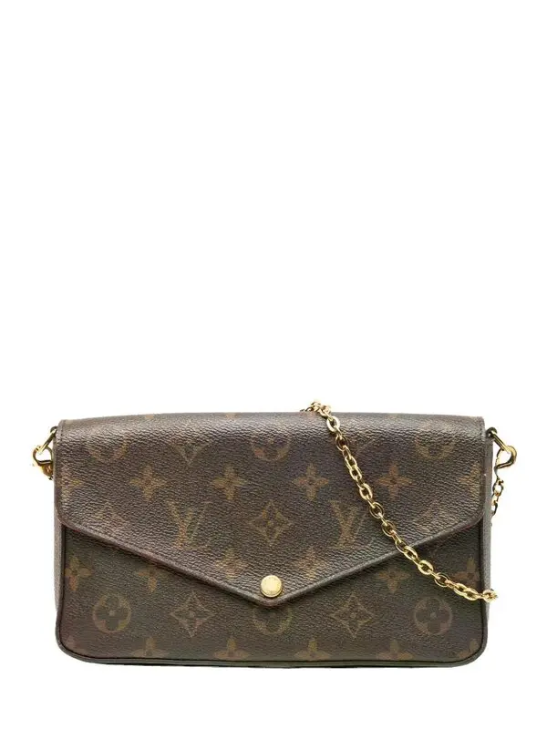 LOUIS VUITTON 2019 Monogram Pochette Felicie - Brown