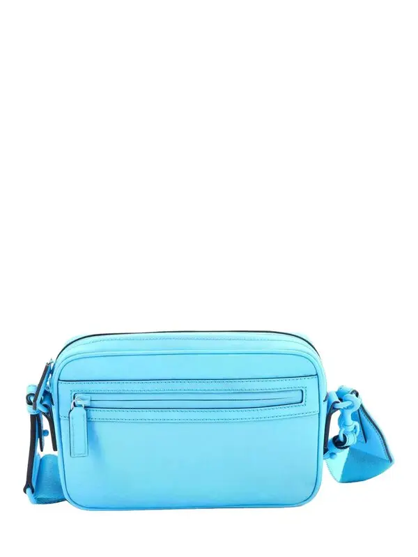 Gucci Gg Rubber Effect Leather Small Crossbody Bag - Blue