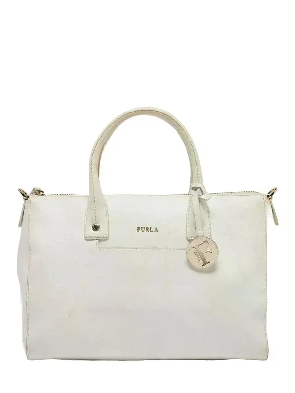 Furla Leather Tote Bag - White