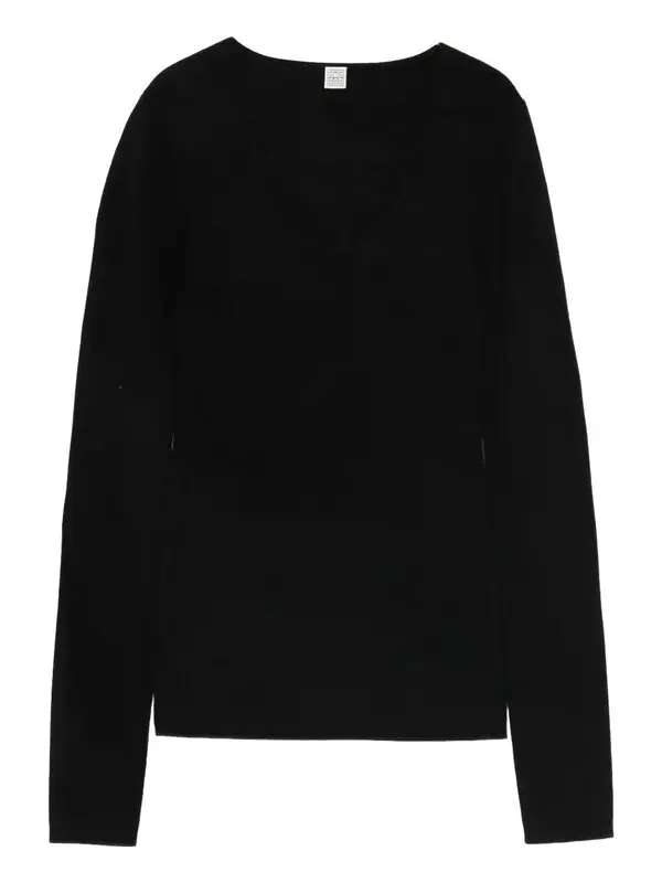 TOTEME Merino Knit Sweater - Black