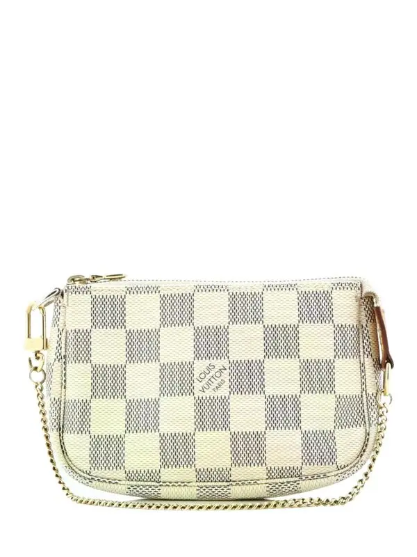 LOUIS VUITTON Pochette Accessoires Damier Mini Clutch - White