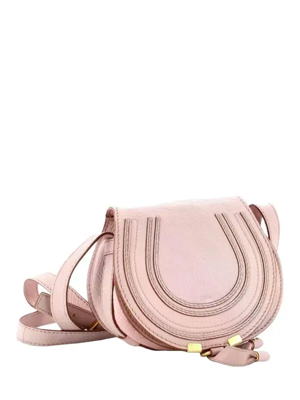 Chloé Marcie Leather Mini Crossbody Bag - Pink