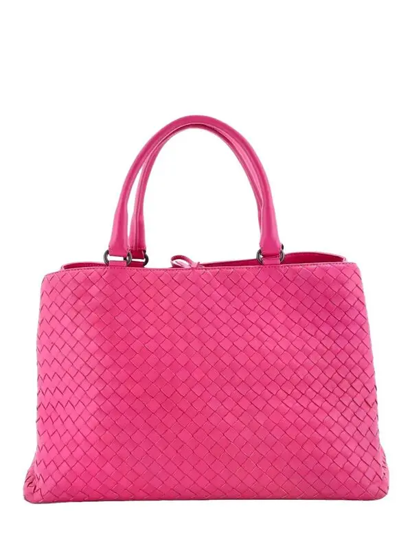 Bottega Veneta Milano Intrecciato Nappa Large Tote Bag - Pink