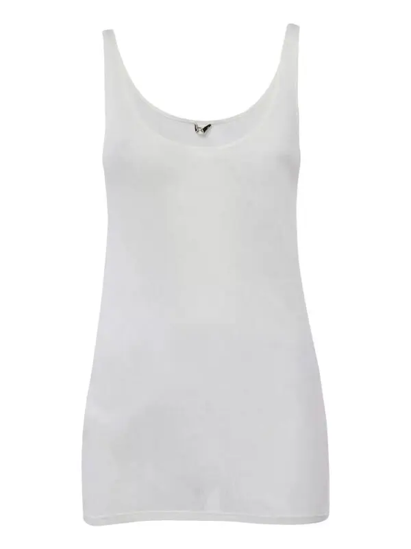 Saint Laurent Ribbed Tank Top - White