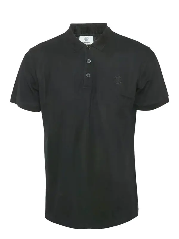 Burberry Logo-embroidered Polo Shirt - Black
