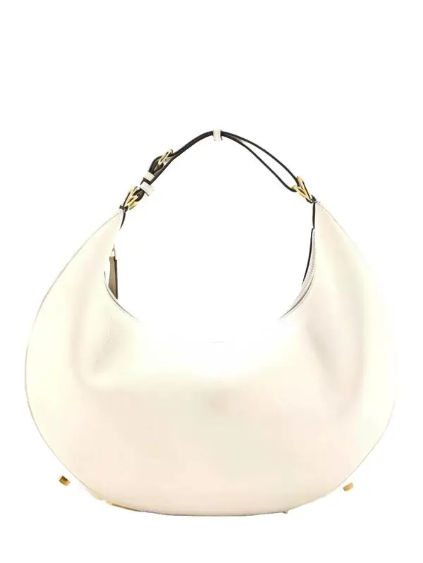 Fendi Graphy Leather Medium Hobo Bag - Neutrals