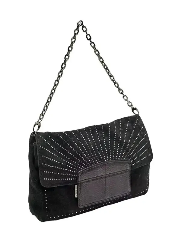 JIMMY CHOO Stud-embellished Shoulder Bag - Black