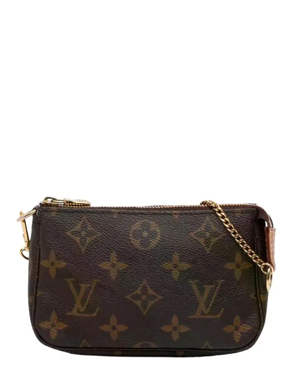 LOUIS VUITTON 2007 Monogram Mini Pochette Accessoires Handbag - Brown