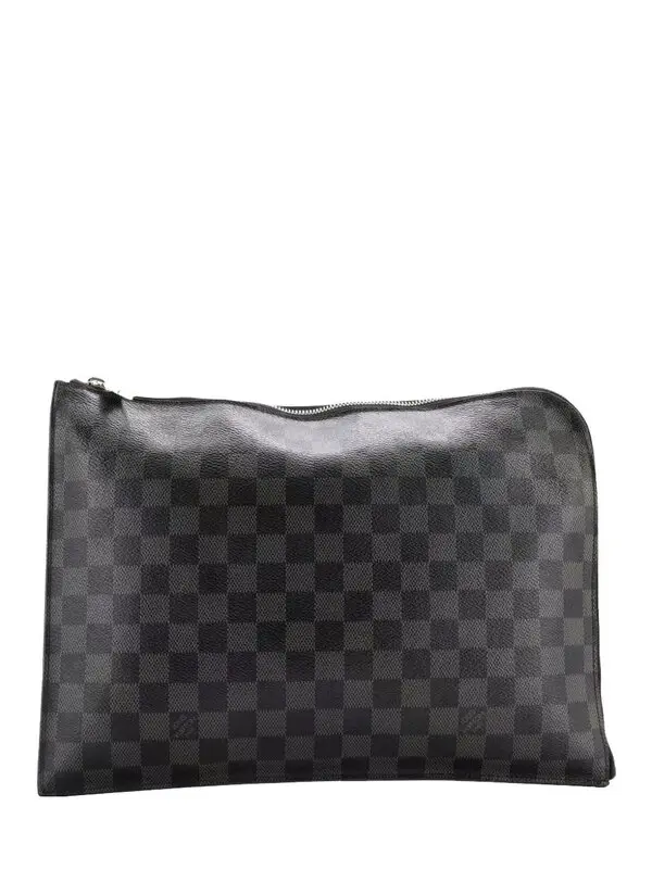 LOUIS VUITTON Damier Graphite Gm Pochette Jour - Black