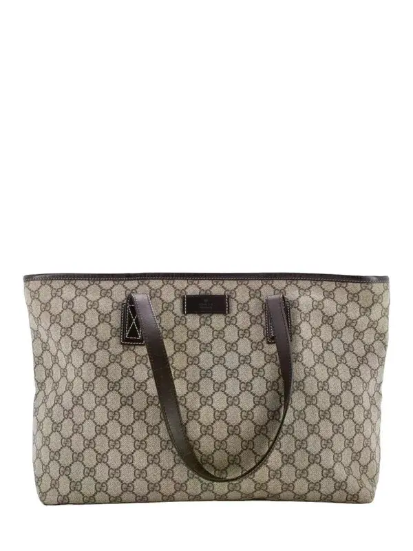 Gucci Gg Coated Canvas Large Tote Bag - Brown