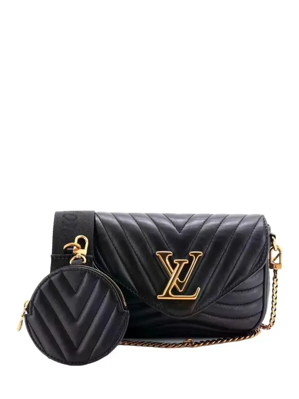 LOUIS VUITTON New Wave Multi Pochette Quilted Leather Crossbody Bag - Black