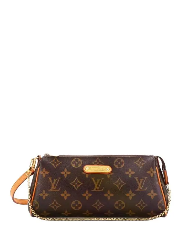 LOUIS VUITTON Eva Handbag Monogram Canvas Clutch - Brown