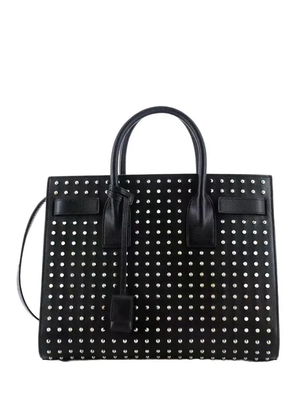 Saint Laurent Sac De Jour Small Studded Leather Tote Bag - Black