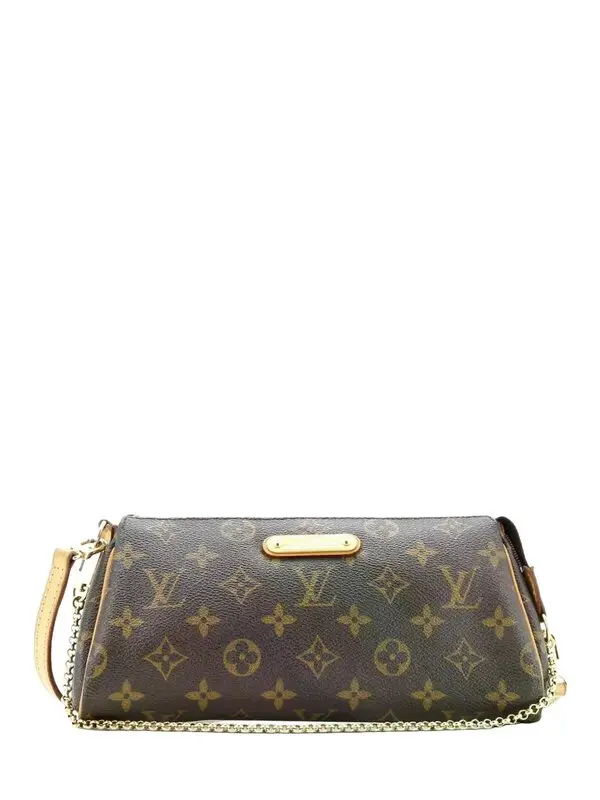 LOUIS VUITTON Eva Handbag Monogram Canvas Clutch - Brown