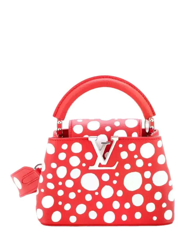 LOUIS VUITTON Capucines Yayoi Kusama Infinity Dots Mini Crossbody Bag - Red
